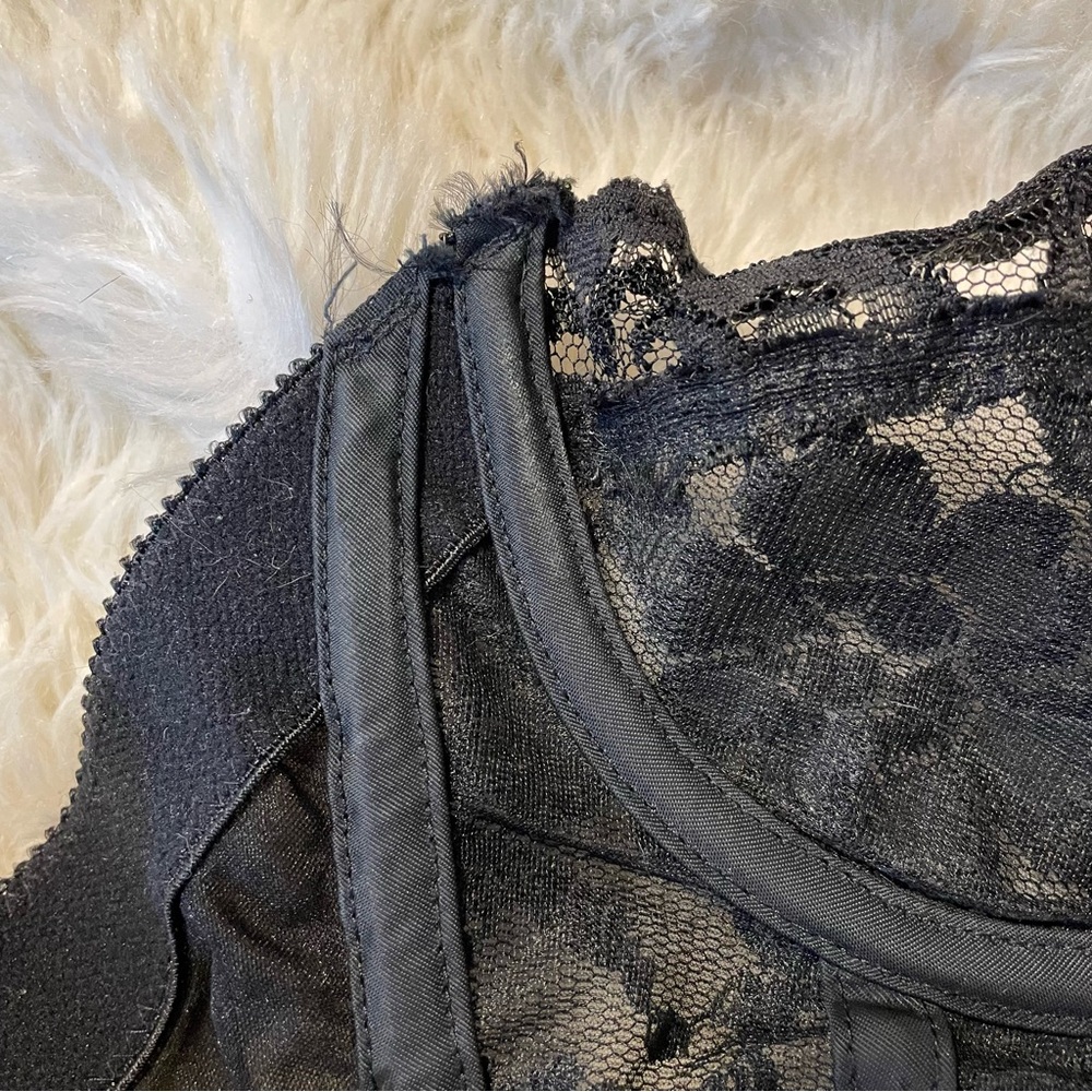 Vintage 80s 90s Victorias Secret Sheer Mesh Floral La… - Gem